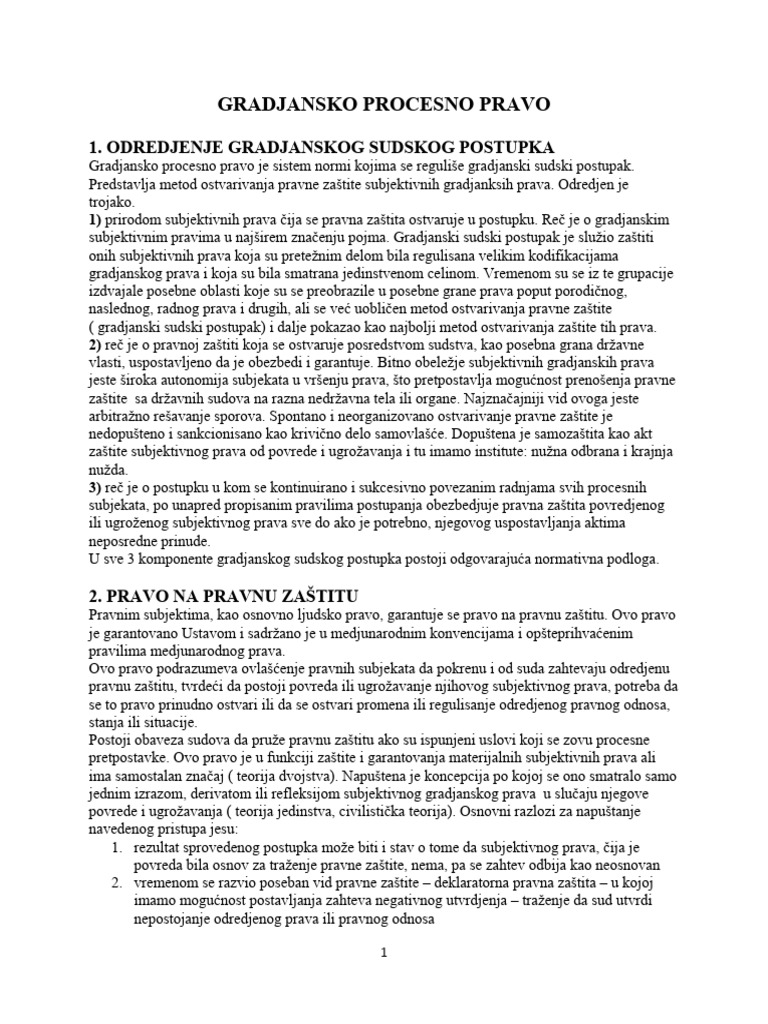 Gradjansko Procesno Pravo 3 | PDF