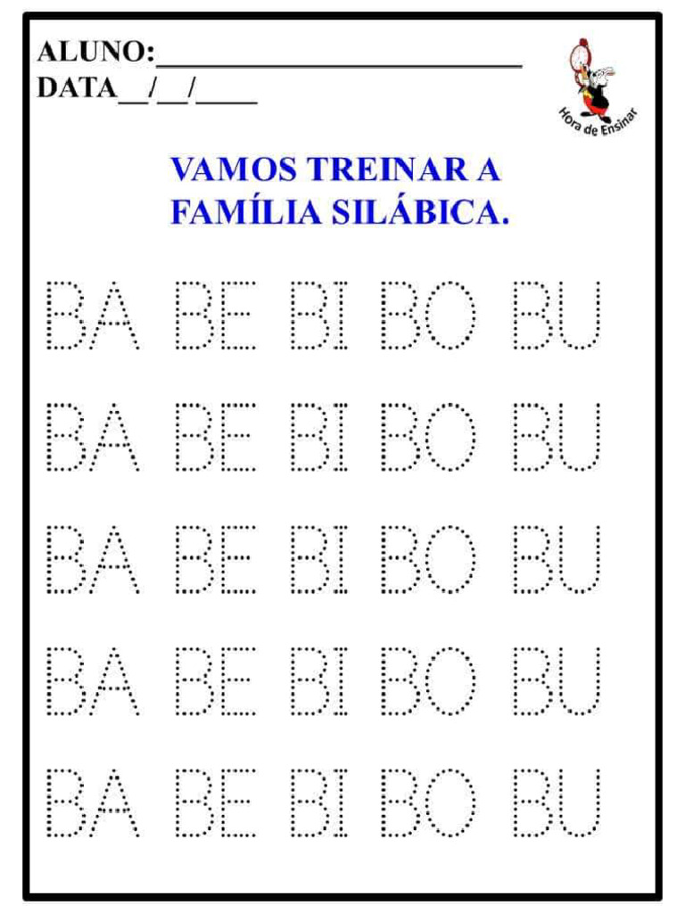 Sílabas Pontilhado | PDF