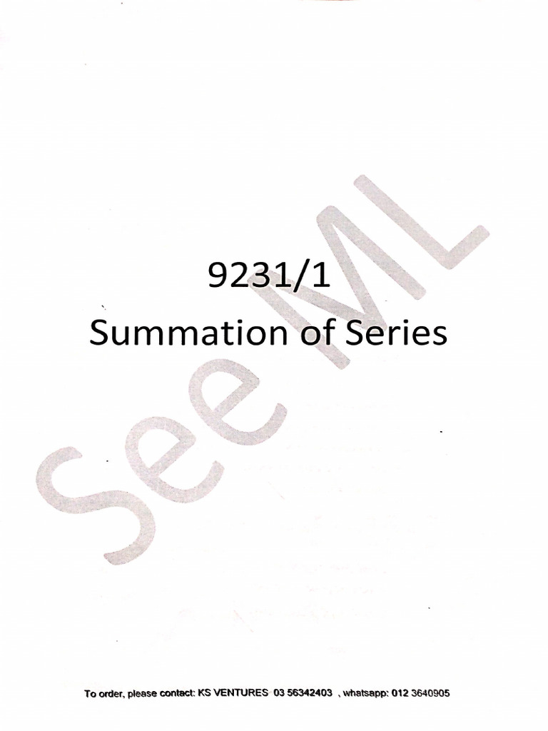 Summation Solved Topical | PDF