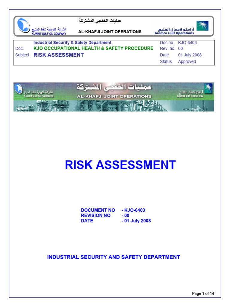 kjo-6403-risk-assessment-procedure-pdf-risk-risk-assessment