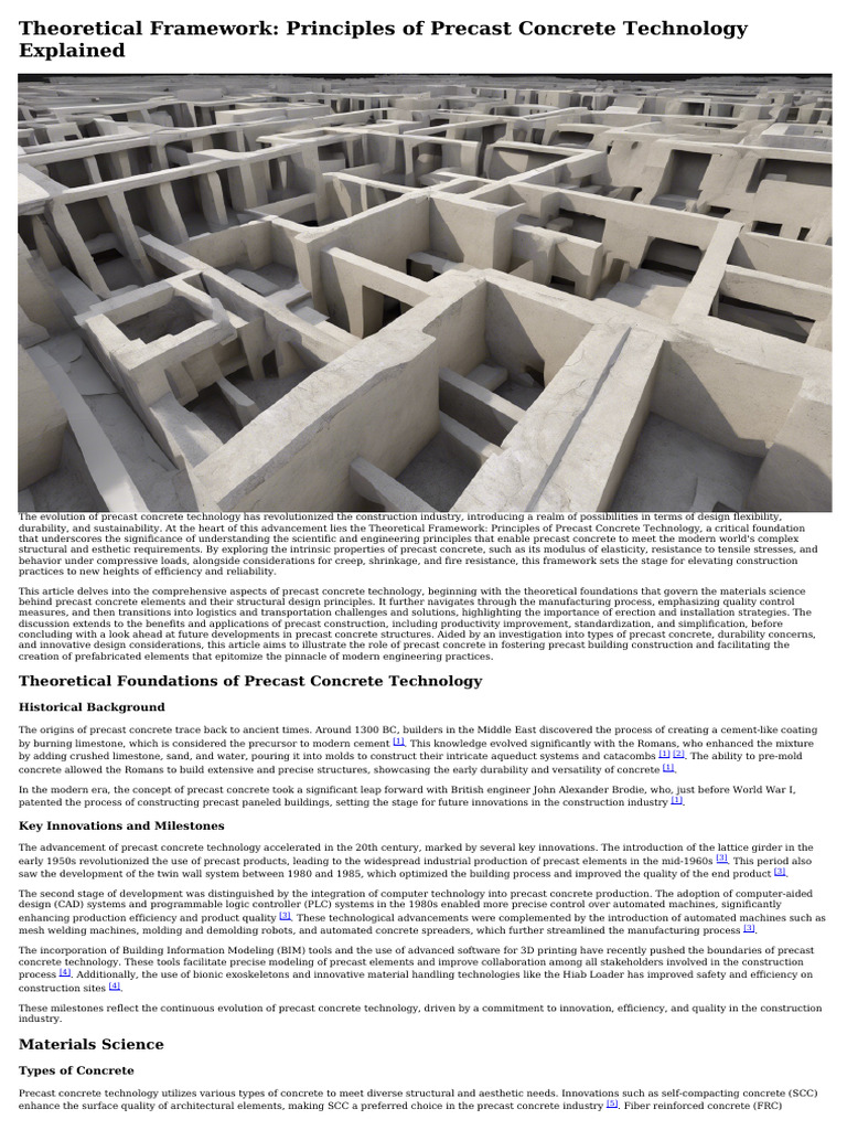 Theoretical Framework - Principles of Precast Concrete Technology ...