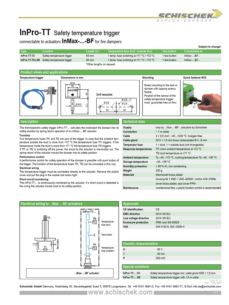 InPro-TT en | PDF | Fuse (Electrical) | Duct (Flow)