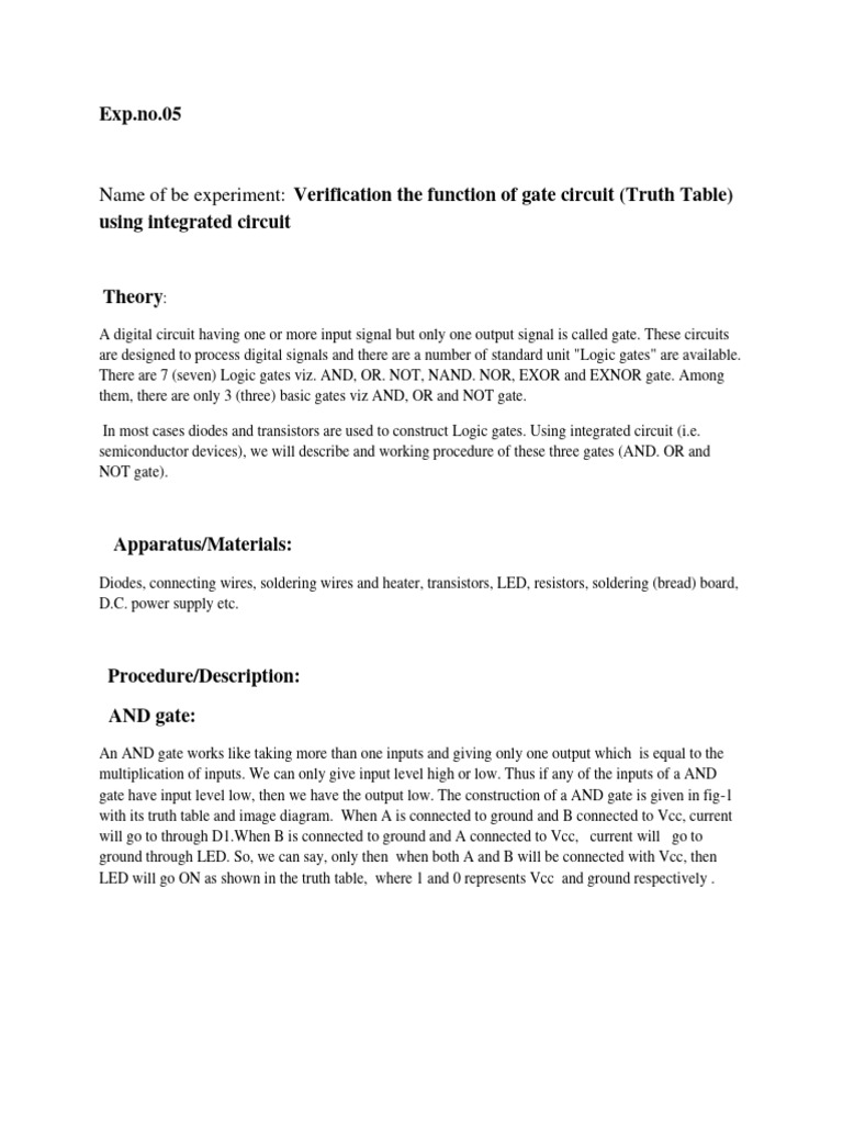 HSC 2nd Year Exp.5 With Value Ord File Short Syllabus | PDF | Logic ...