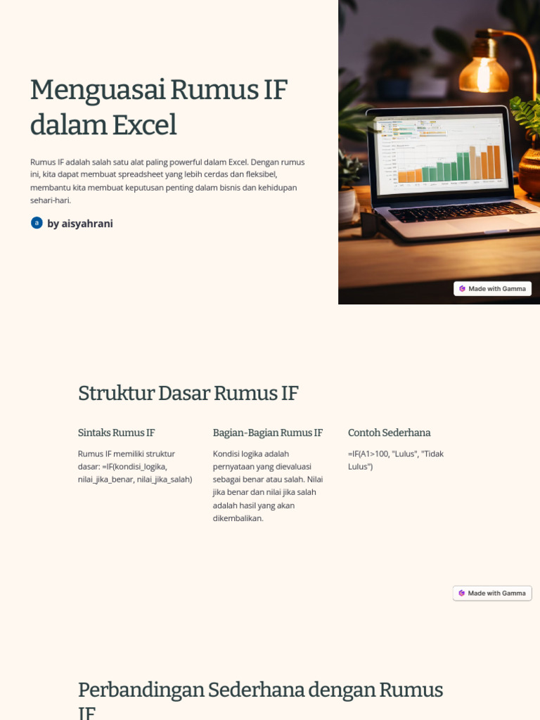 Panduan Lengkap Rumus IF Excel | PDF