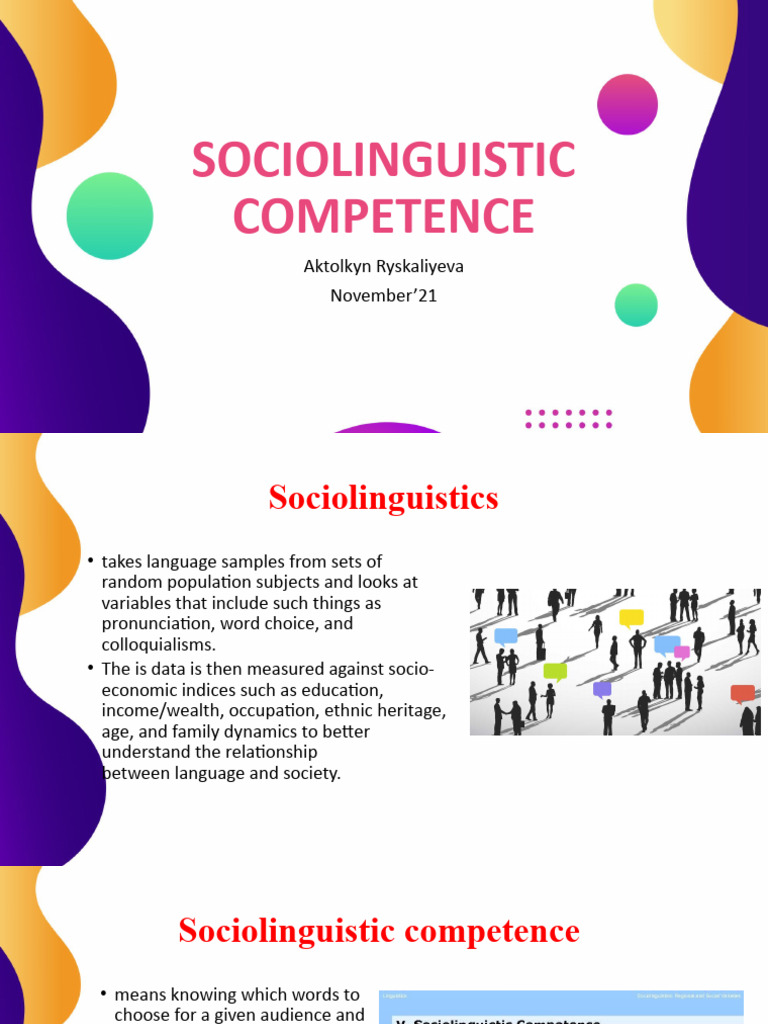 Understanding Sociolinguistic Competence | PDF | Sociolinguistics ...