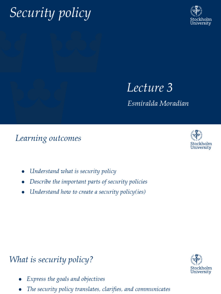 Lecture 3 | PDF | Security | Computer Security Lecture 3 | PDF | Security | Computer Security