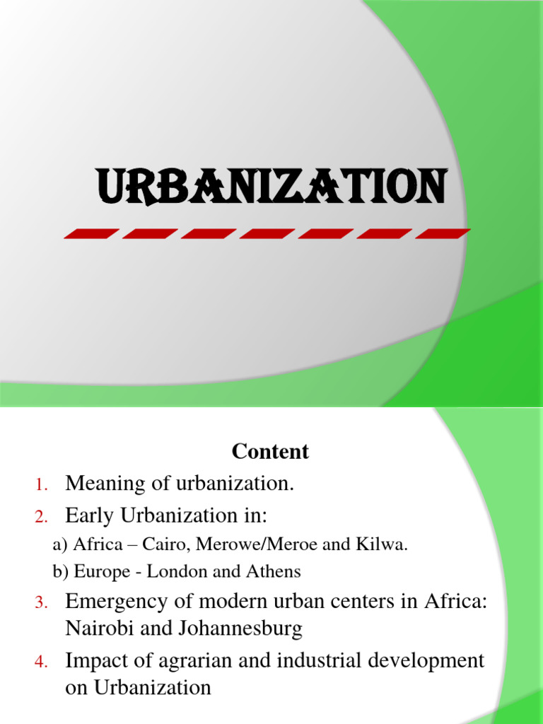 Urbanization | PDF | Cairo | Athens