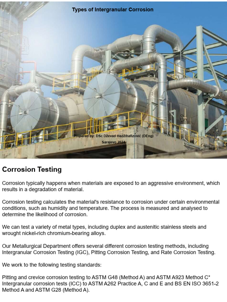 Intergranular Corrosion | PDF | Corrosion | Stainless Steel