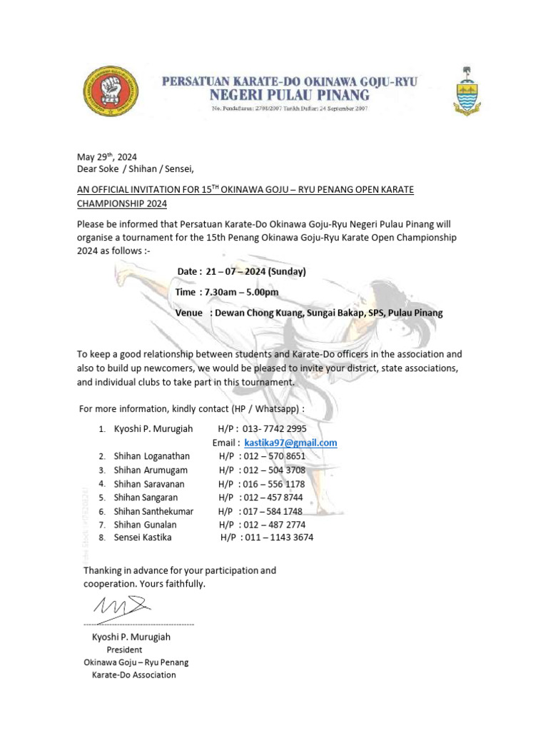 15th Okinawa Goju Ryu Penang Karate Open Championship 24 | Download ...