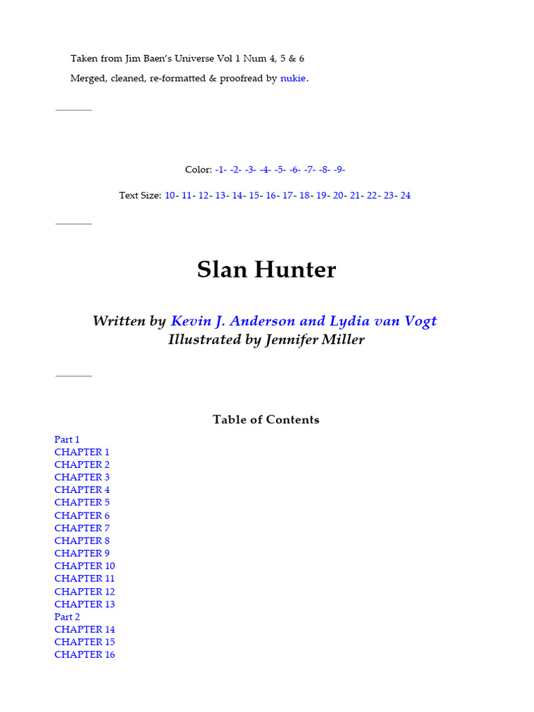 Kevin J. Anderson & Lydia Van Vogt - Slan 2 - Slan Hunter | PDF