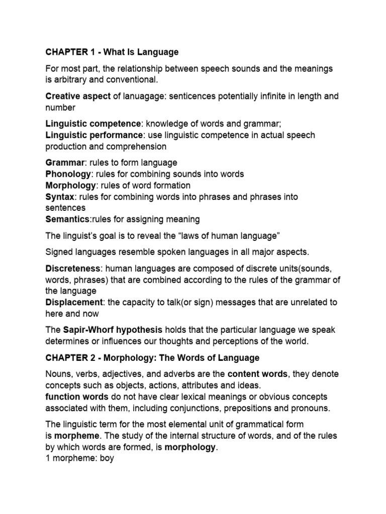 Introduction To Language - 070440 | PDF | Word | Phrase