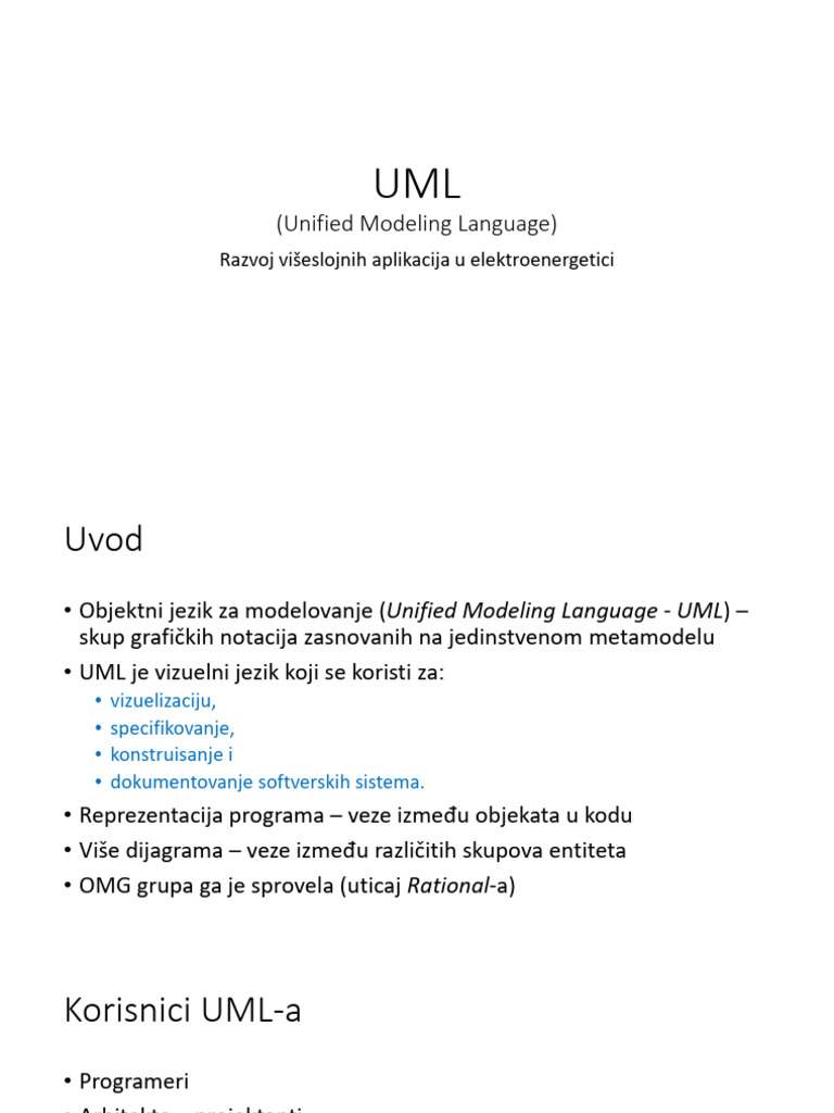 A1 UML - Uvod | PDF