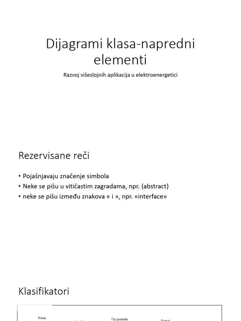 A4 Dijagrami Klasa-Napredni Elementi | PDF