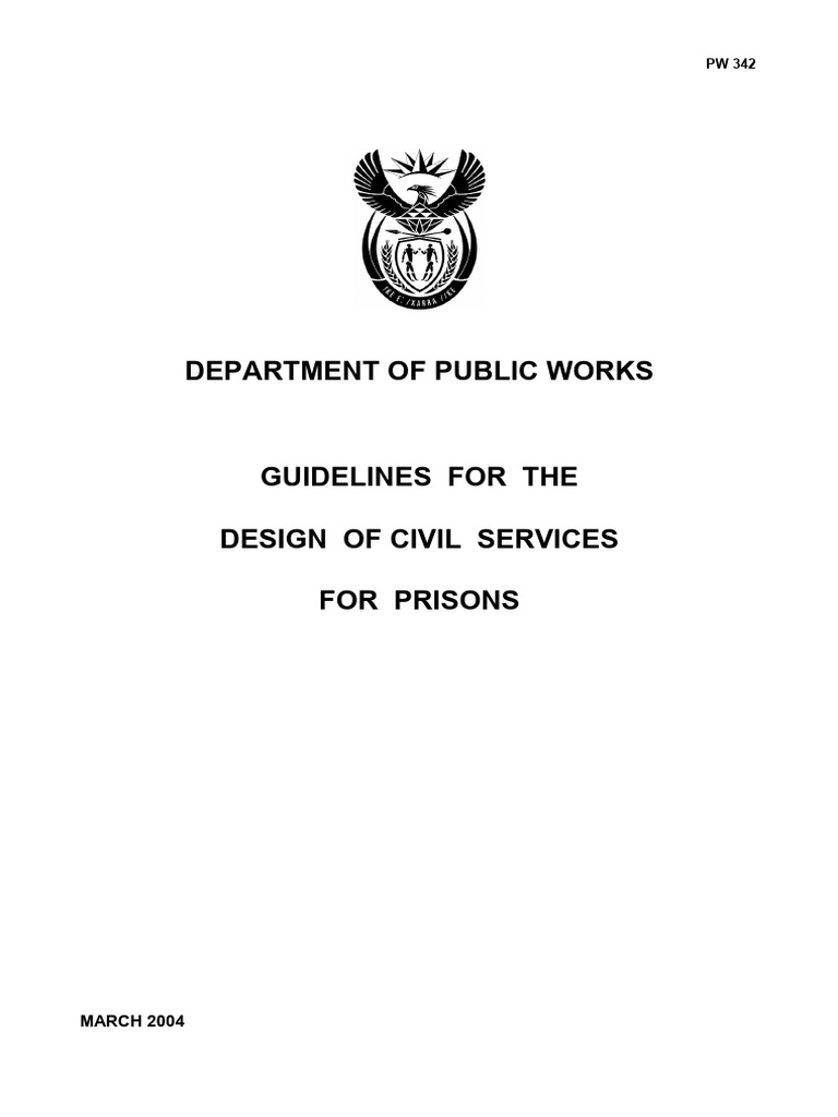 Civil Services Design Guidelines for Prisons | PDF | Pipe (Fluid ...