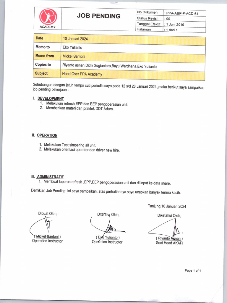 Job Pending Mickel Santoni | PDF