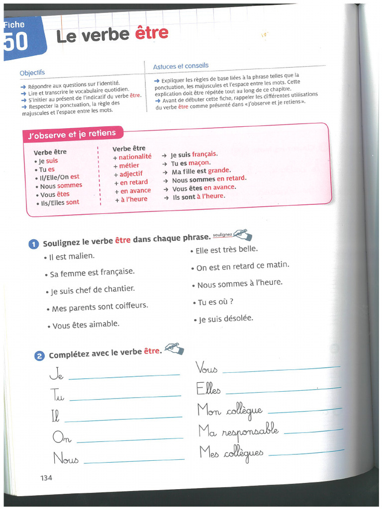 Être, Avoir, Faire, Aller | PDF