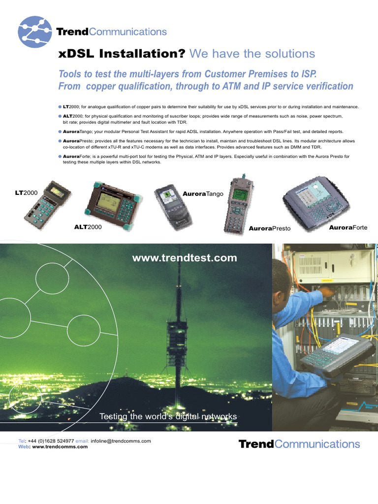 DSL Network Testing Solutions Guide | PDF | Computers