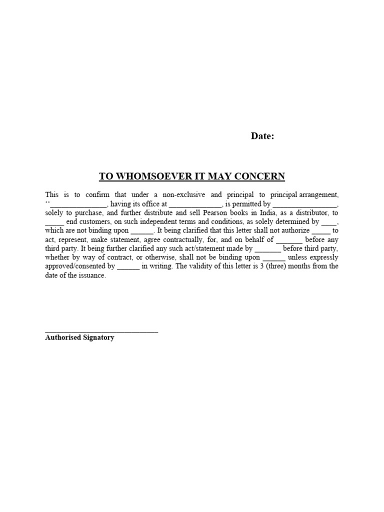 Authorization Letter for Distribution | PDF