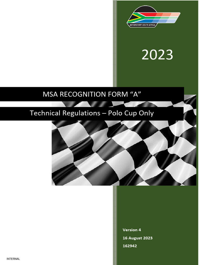 2023 MSA National Polo Cup Technical Regulations 162942 V4 16.08.2023 ...