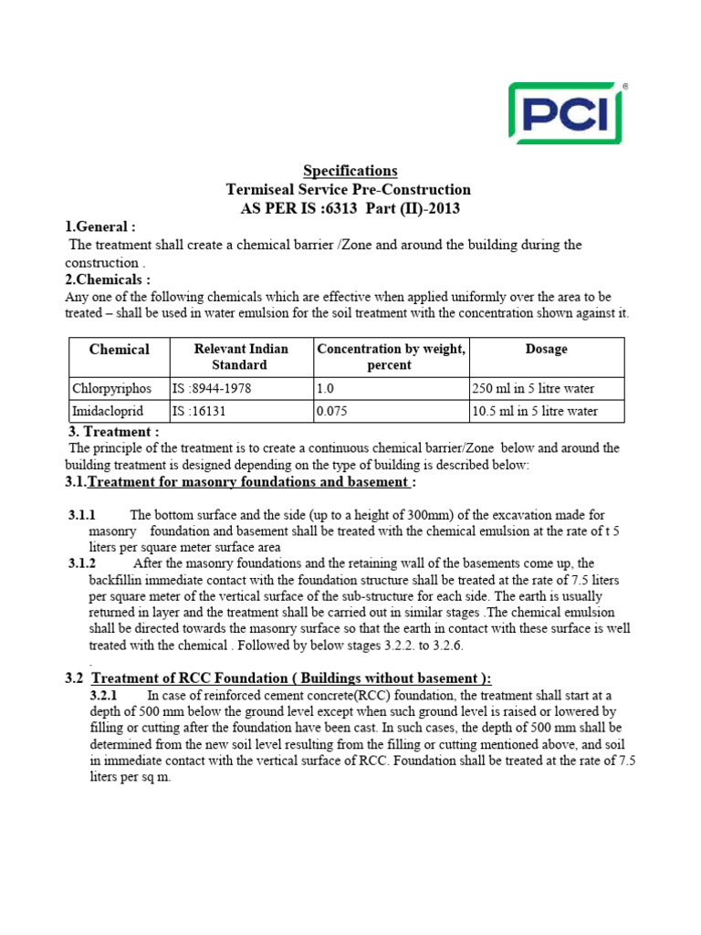 TSPR IS Specifications | PDF | Foundation (Engineering) | Basement