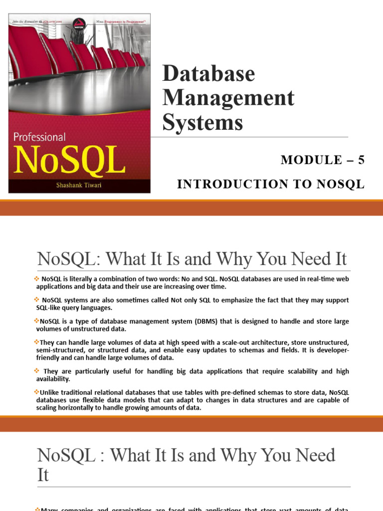 Module 5 | Download Free PDF | No Sql | Scalability