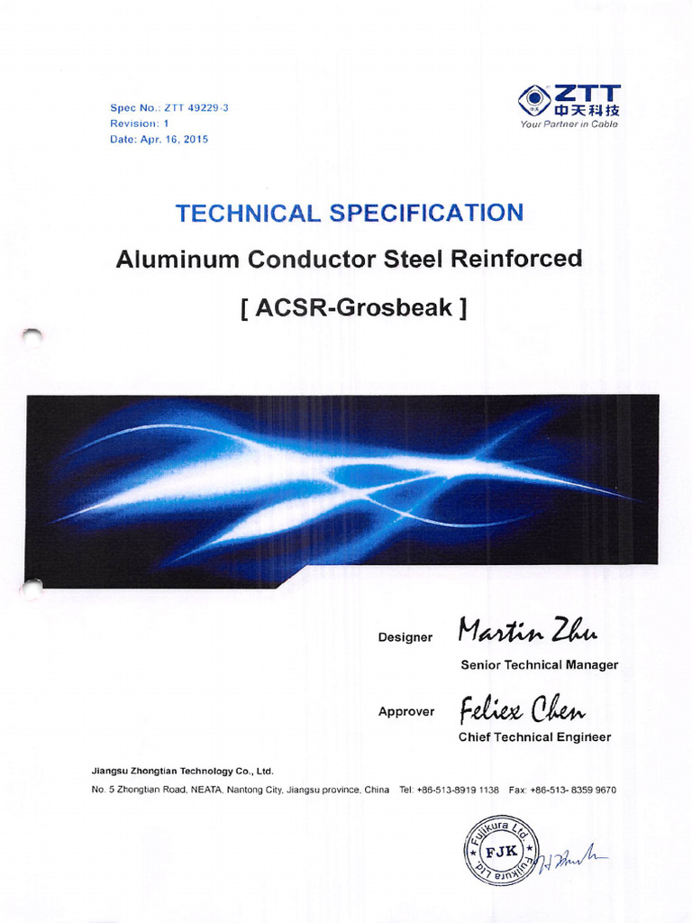 ACSR Grosbeak GTP | PDF