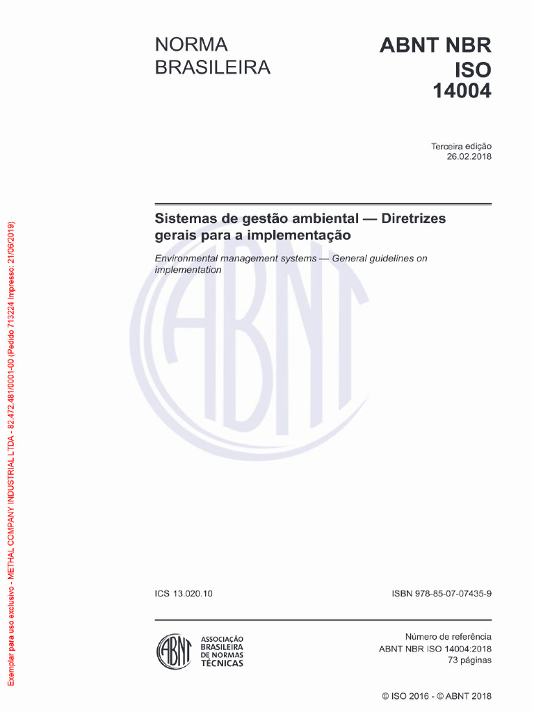 Abnt NBR Iso 14004 | PDF