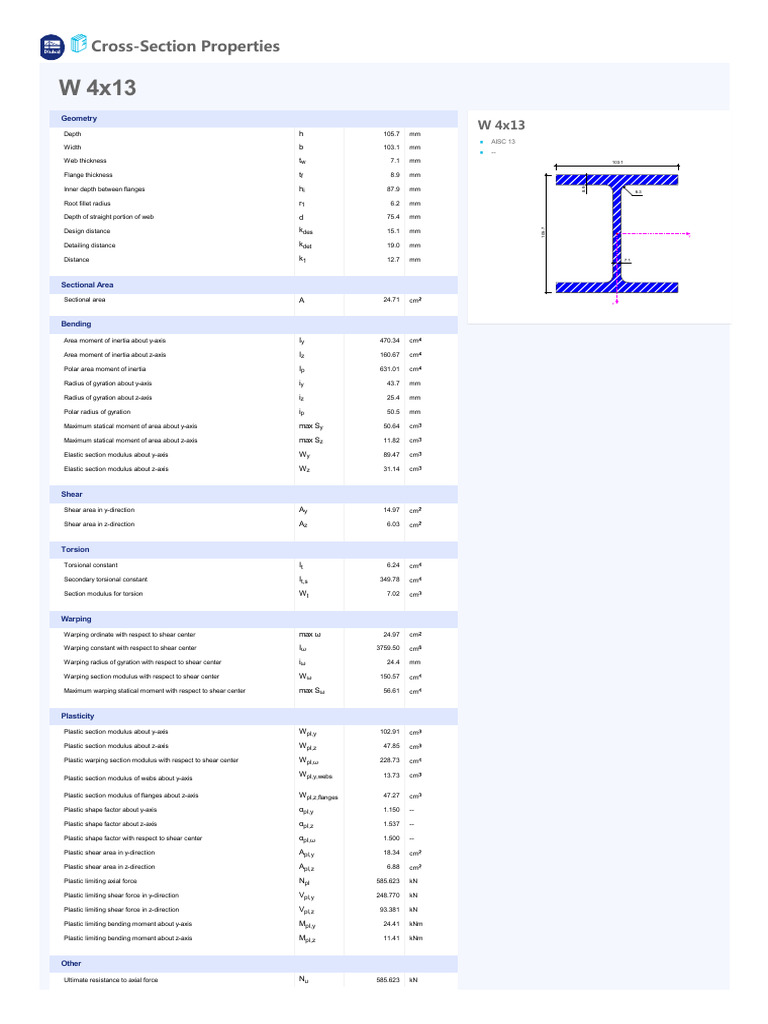 Cross-Section Properties: Geometry | PDF | Classical Mechanics ...