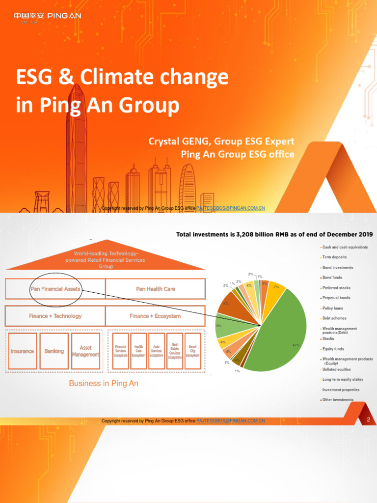 IFC - ESG & Climate Change in Ping An Group | PDF | Risk | Risk Management