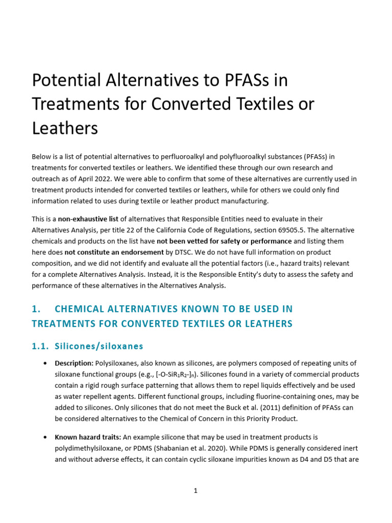 Public PFAS Treatments Alternatives Summary - Accessible | PDF ...