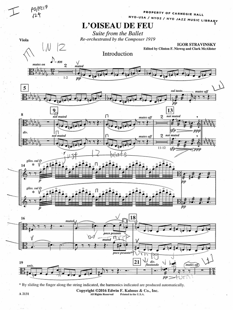 Stravinsky_Firebird 1919_25_Viola | PDF