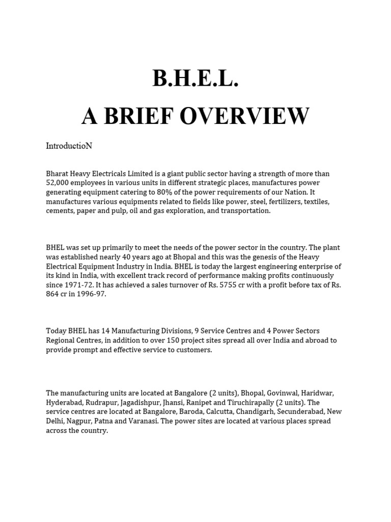 bhel PROJECT | PDF | Turbine | Steam