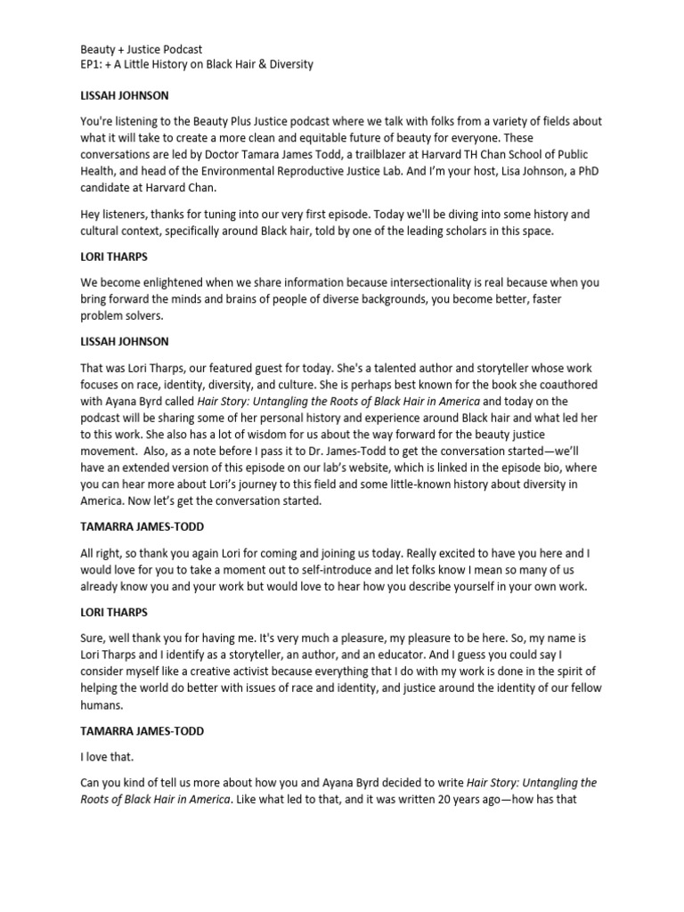 Harvard Beautyjustice Ep1 Transcript | PDF | Justice | Crime & Violence