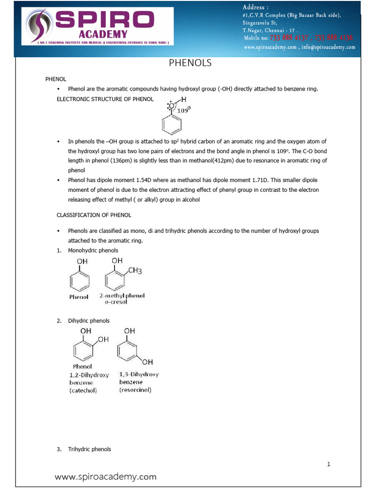 Phenol | PDF | Phenols | Acid