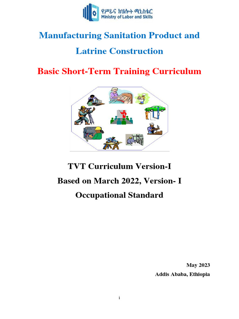 Curriculum Basic Sanitation Product And Latrine Construction Short Term Training Pdf