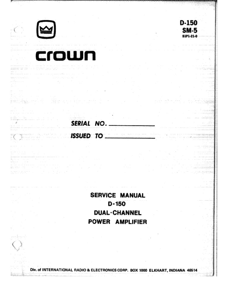 D 150 Service Manual D150ServiceManual | PDF