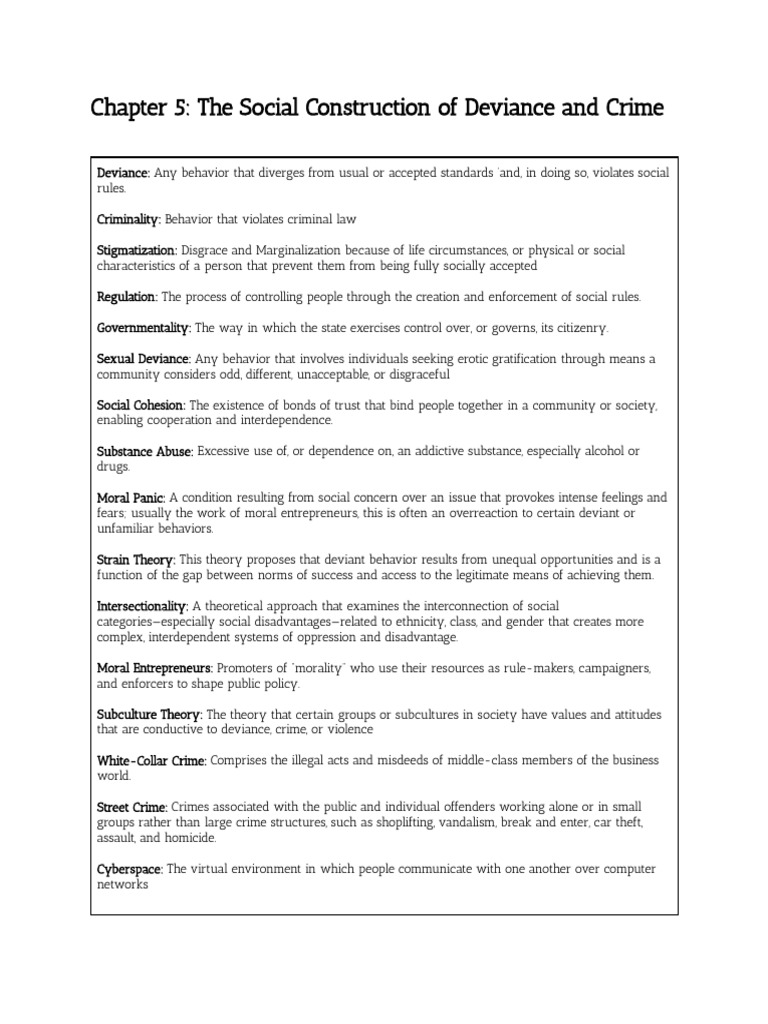 Social Deviance and Crime Analysis | PDF | Cost Of Living | Deviance ...
