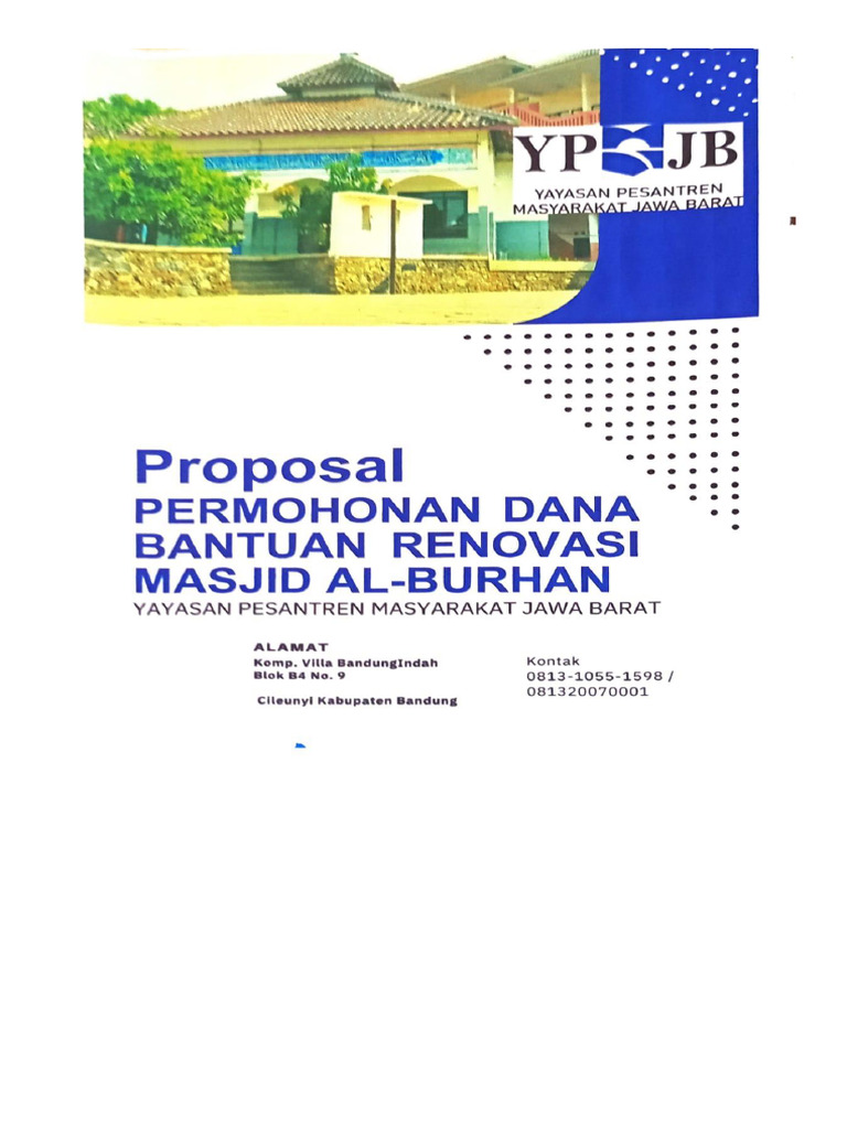 Proposal Yayasan Pesantren Masyarakat Jawa Barat | PDF
