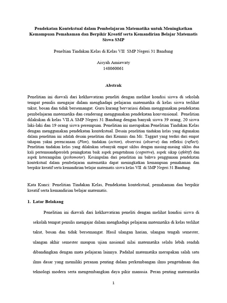 Artikel | PDF | Karier & Perkembangan | Kesehatan Holistik