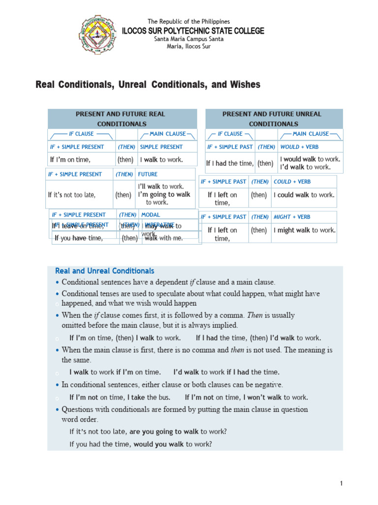Conditionals | PDF | Languages | Foreign Language Studies