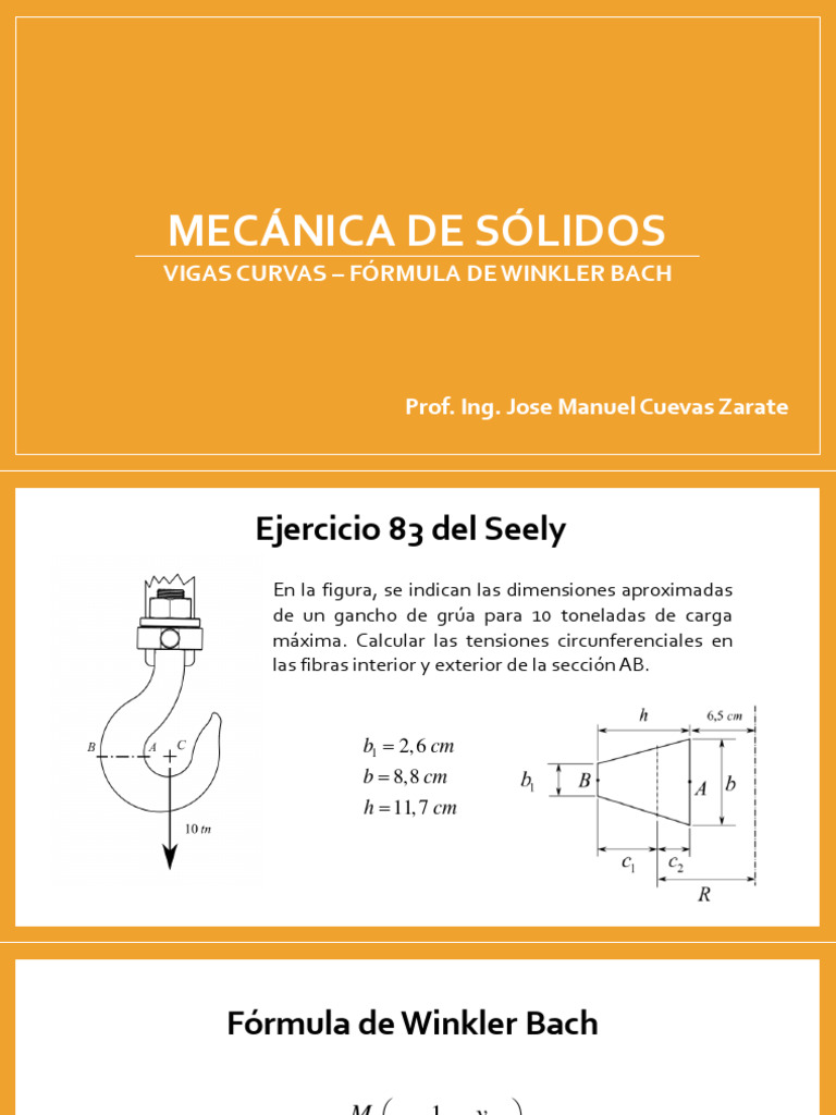 1 - Vigas Curvas - Tension Circunferencial - Winkler Bach | PDF | Viga ...