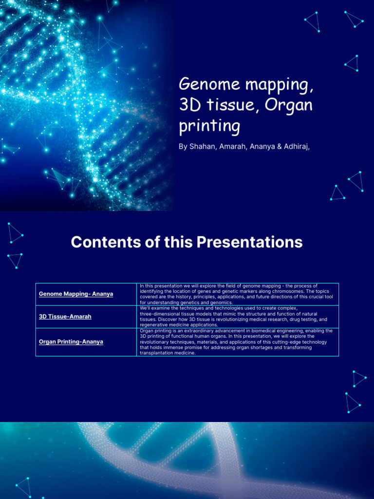 Genome Mapping and 3D Organ Printing | PDF | Tissue Engineering | Genome