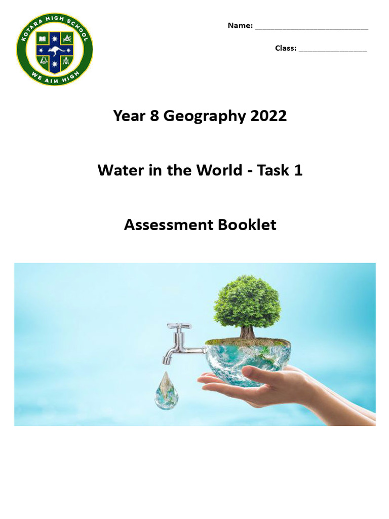 Year 8 Geography 2022 Water Booklet | PDF | Water Scarcity | Natural ...