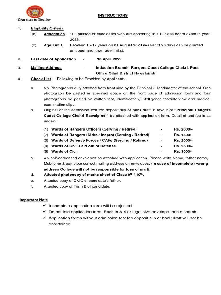 Admission Form - CL XI | PDF