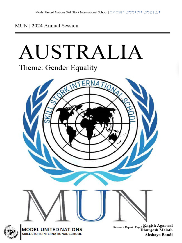 MUN Research Work | PDF | Domestic Violence | Health Equity