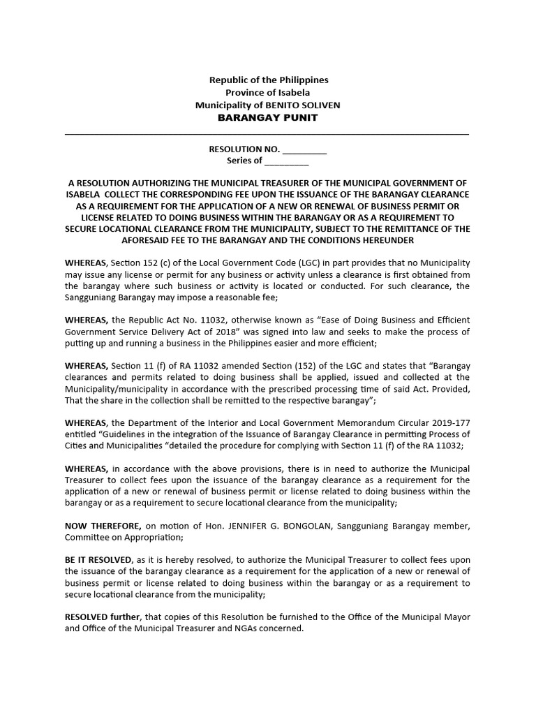 5.2.2-Barangay-Resolution-Authorizing-Municipal-Treasurer-to-Collect ...