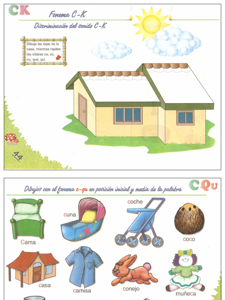 Ejercicios Fonema C-K | PDF