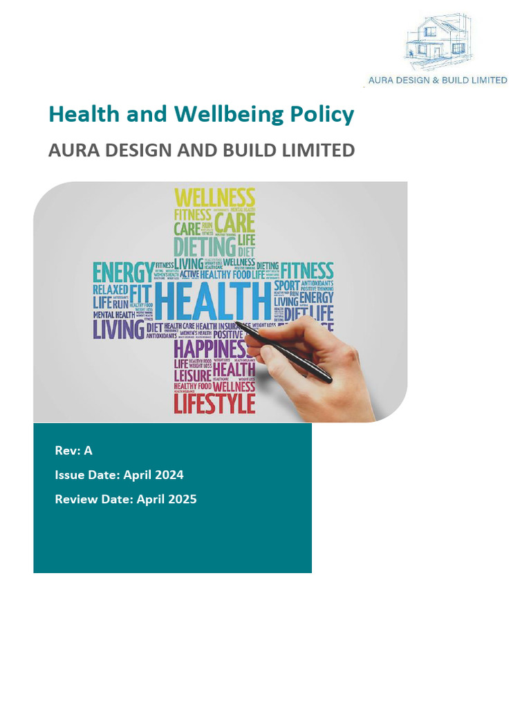 Health & Wellbeing Policy - Rev A (Apr 24) | PDF | Employment | Mental ...
