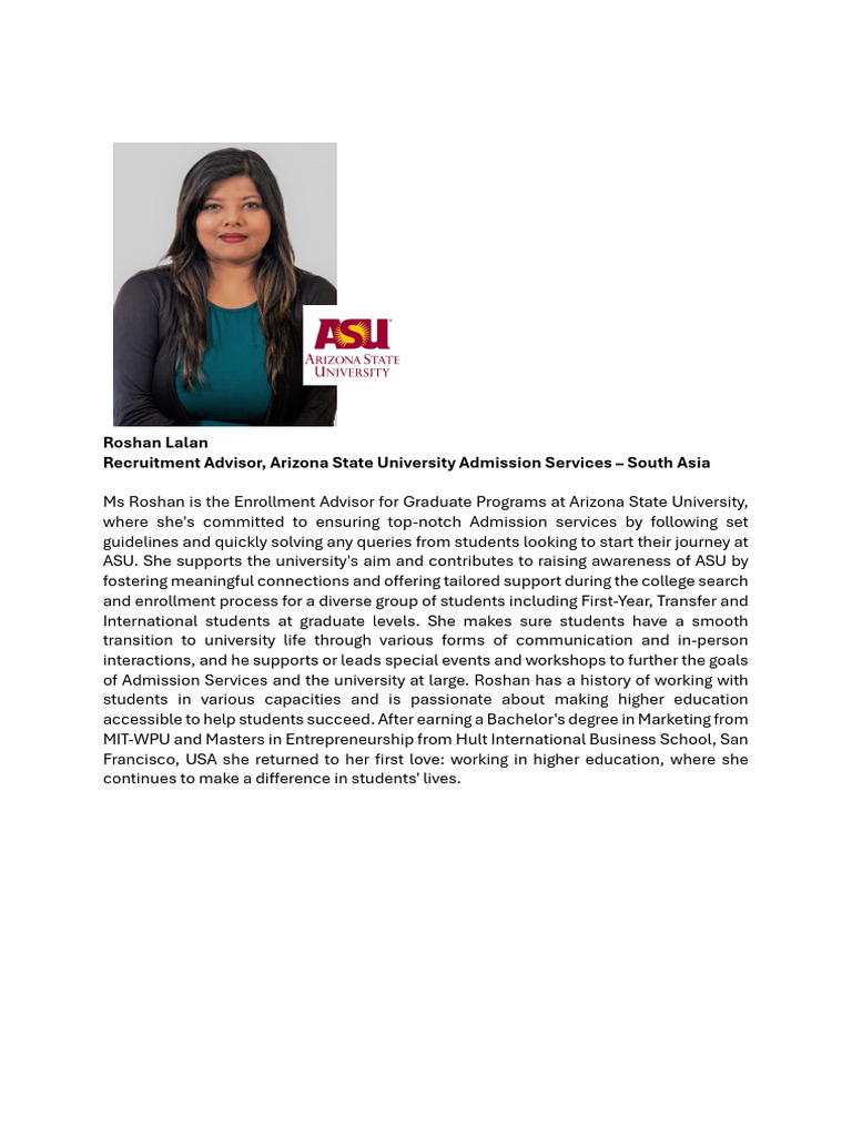 Profiles of The University Reps | PDF | Arizona State University | Business