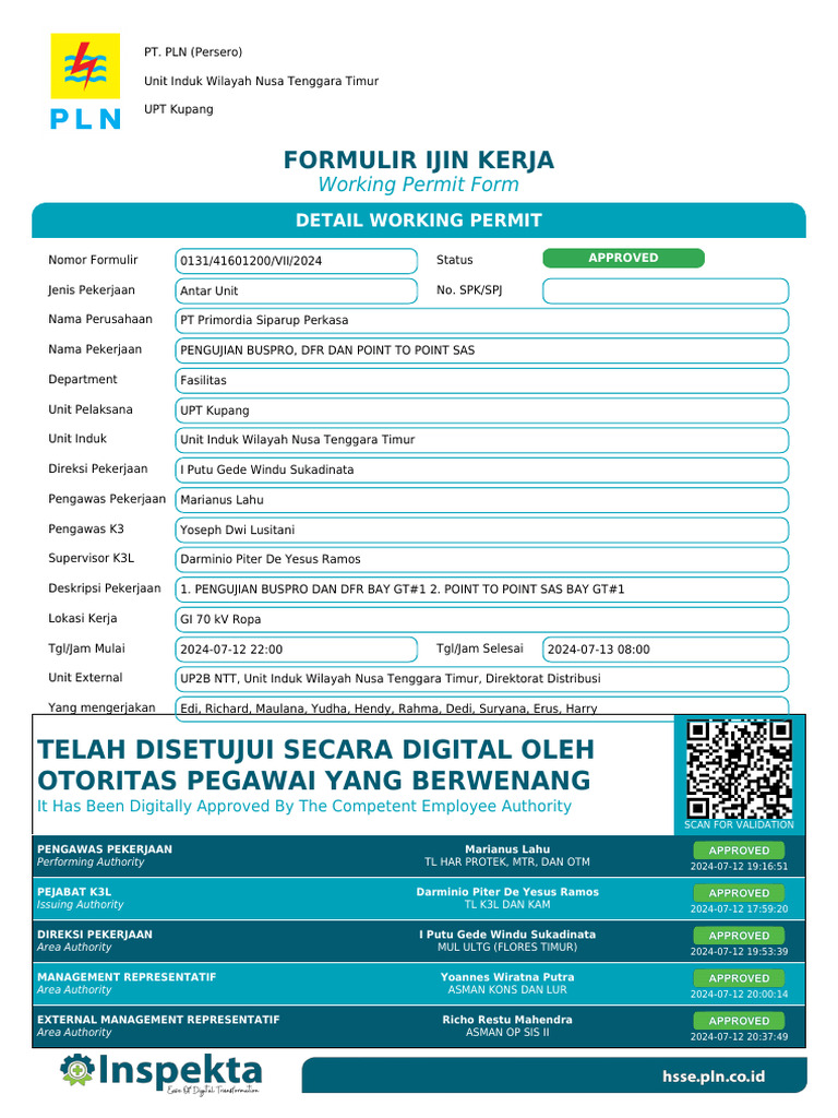 114 Dok. Manuver Pekerjaan Point To Point GT #1 | PDF